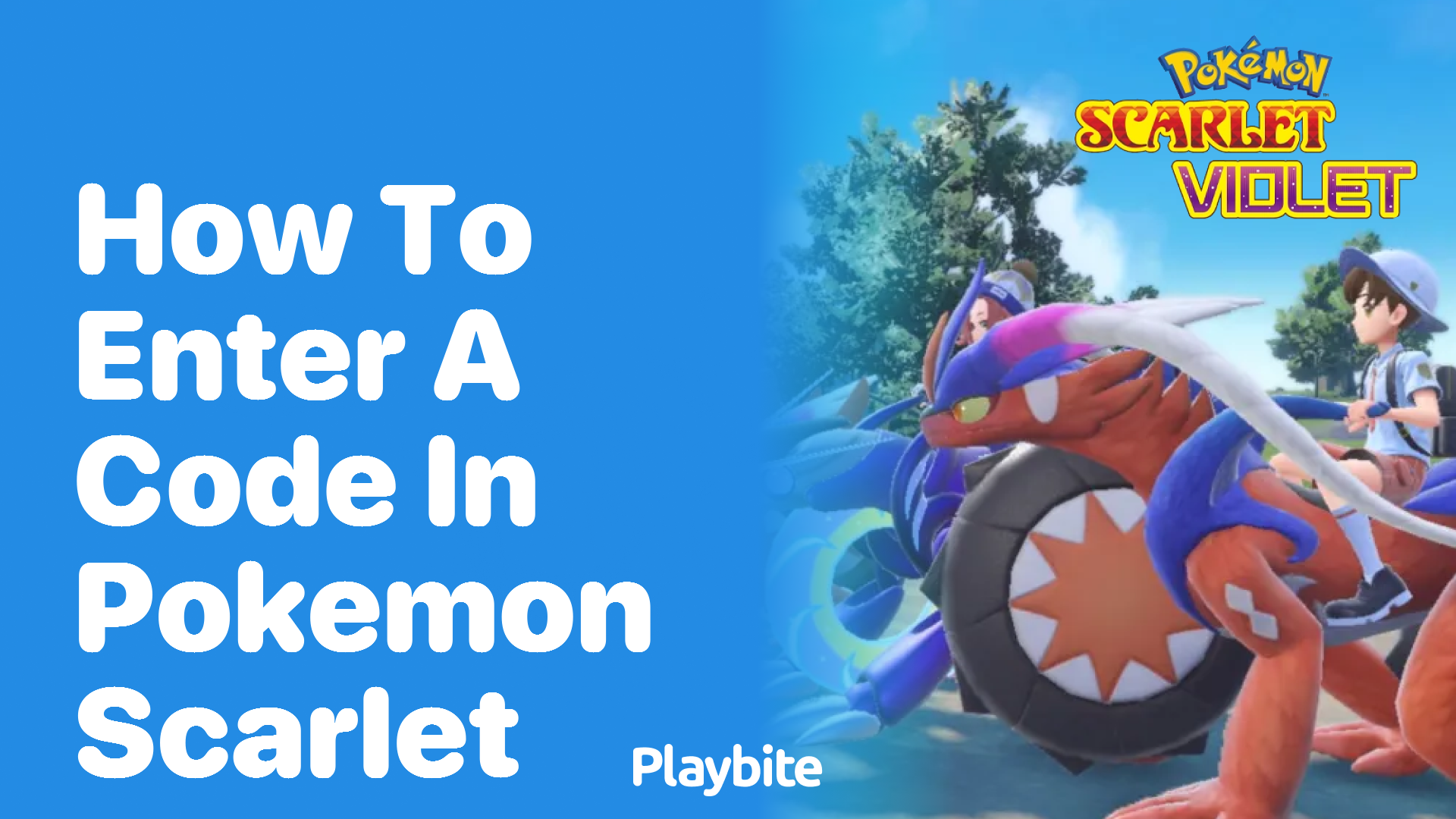 How to Enter a Code in Pokemon Scarlet - Playbite