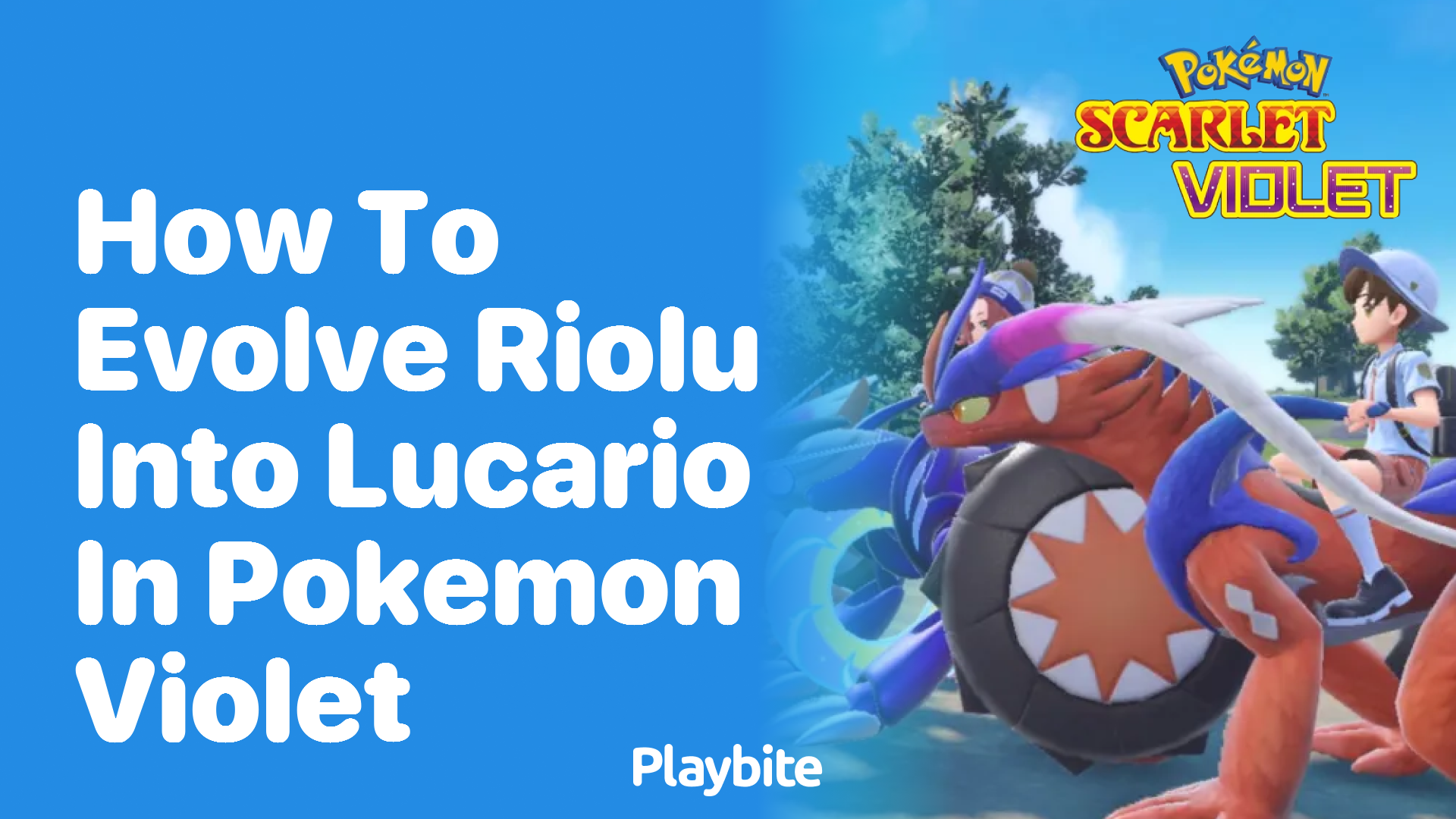 How to evolve Riolu into Lucario in Pokemon Violet - Playbite