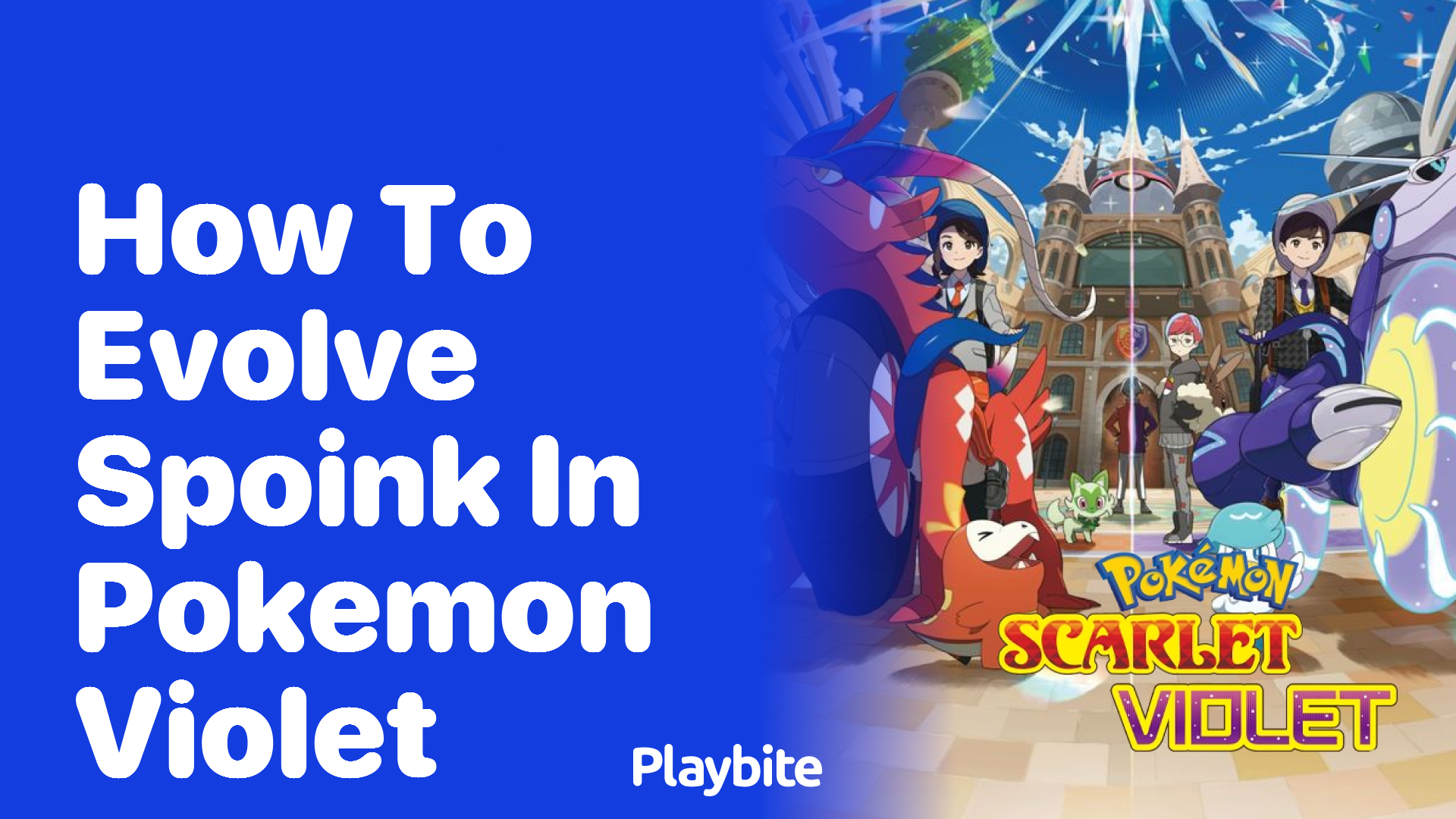 How to evolve Spoink in Pokemon Violet - Playbite