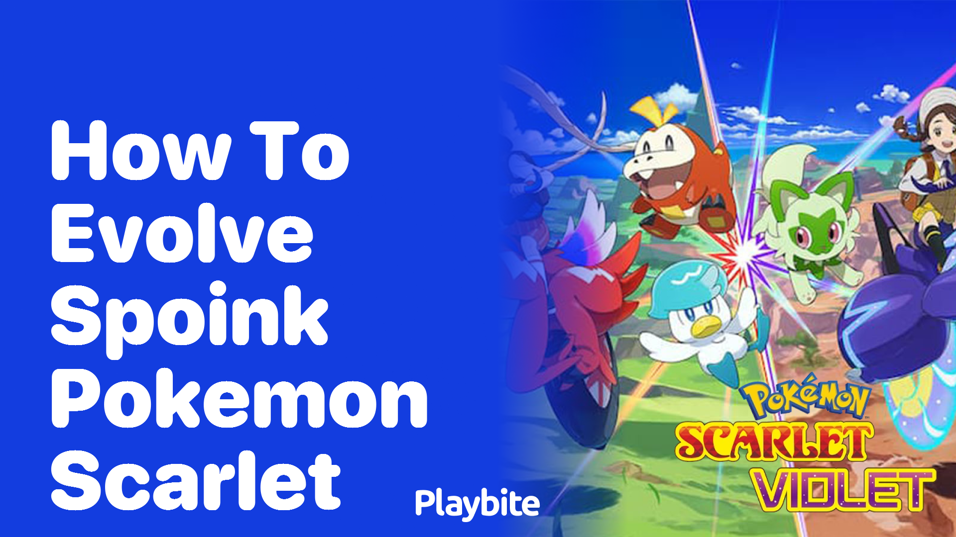 How to evolve Spoink in Pokemon Scarlet - Playbite