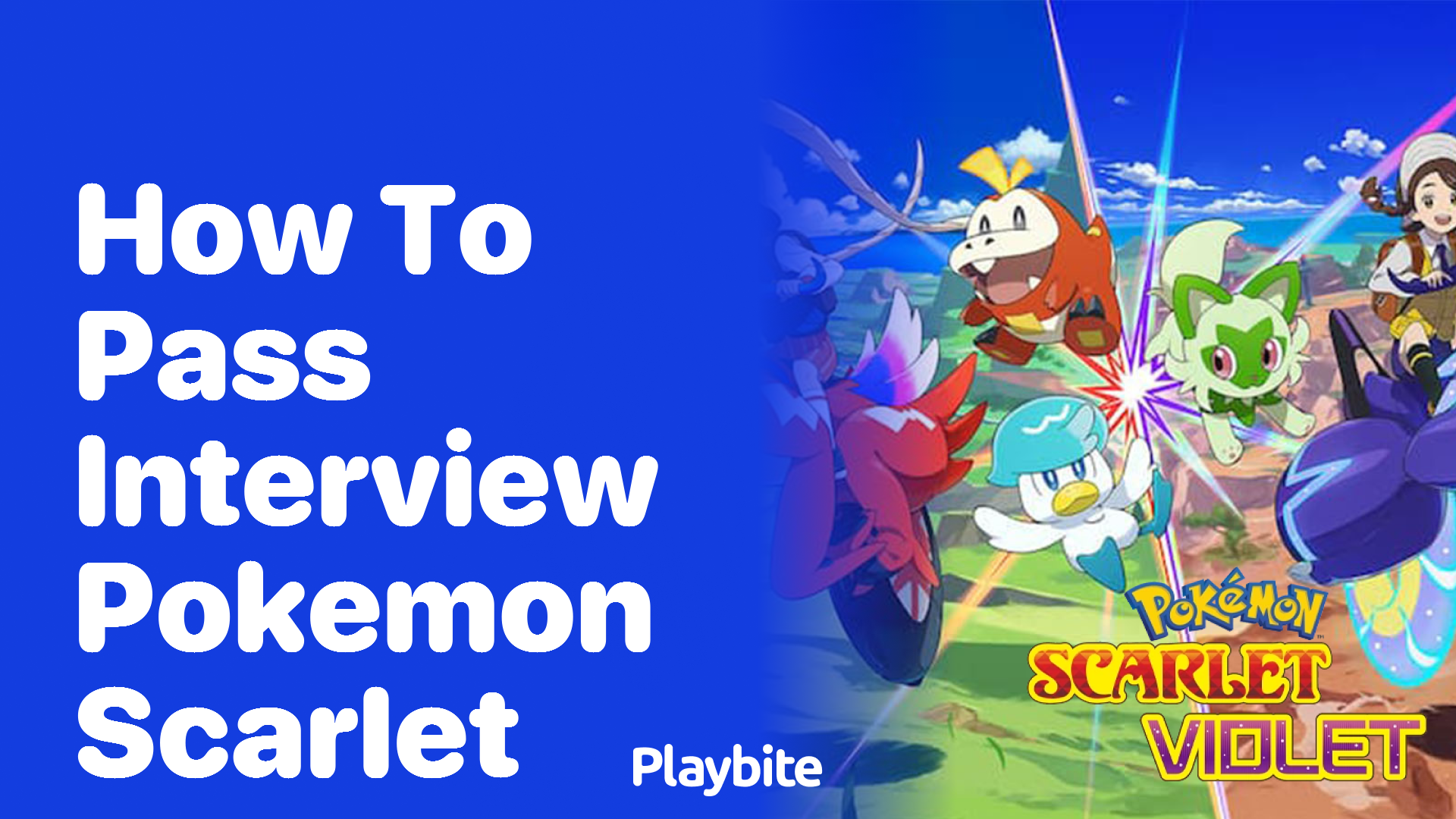 How to Pass the Interview in Pokemon Scarlet - Playbite