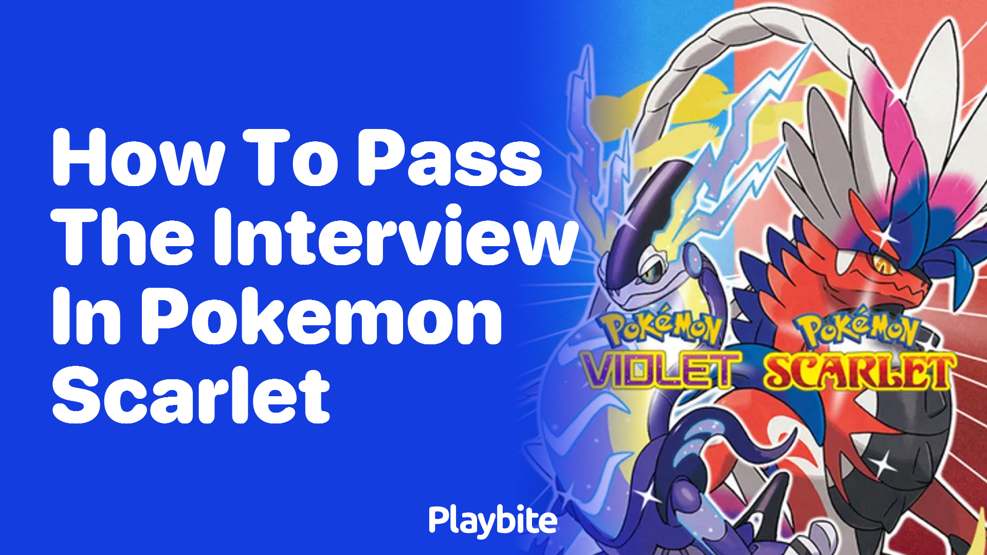 How to Pass the Interview in Pokemon Scarlet - Playbite