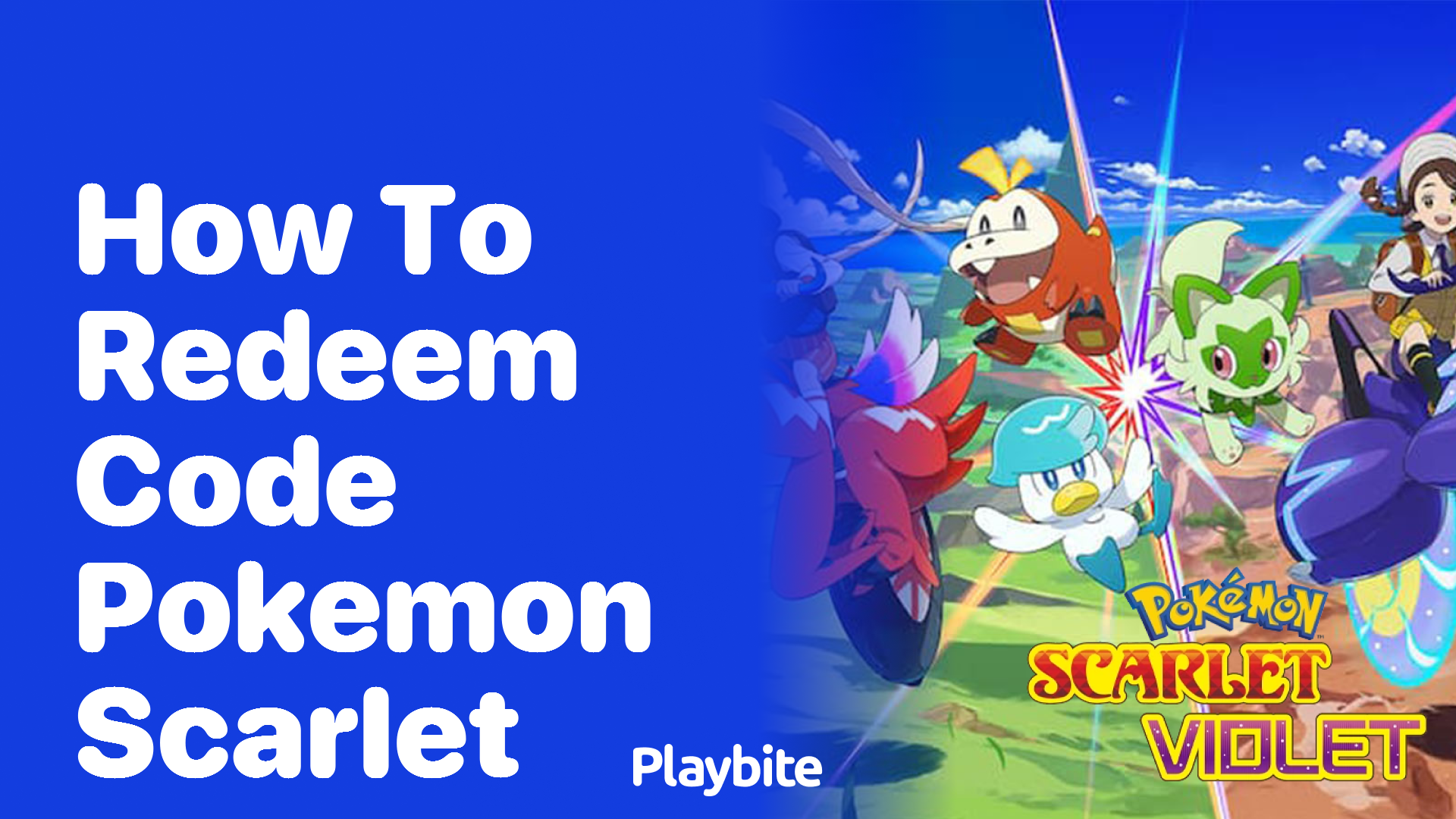 How to redeem a code for Pokemon Scarlet - Playbite