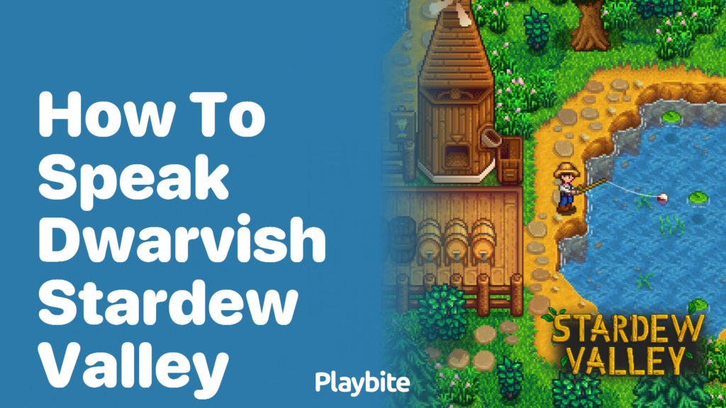 How to speak Dwarvish in Stardew Valley - Playbite
