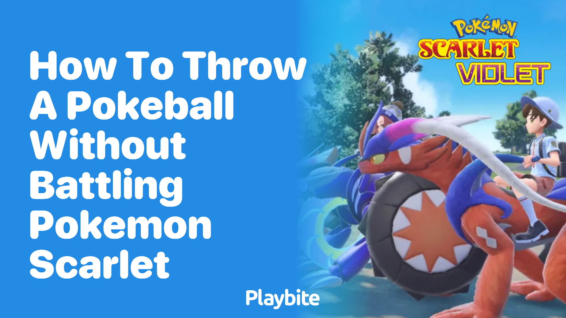 How to Throw a Pokeball without Battling in Pokemon Scarlet - Playbite