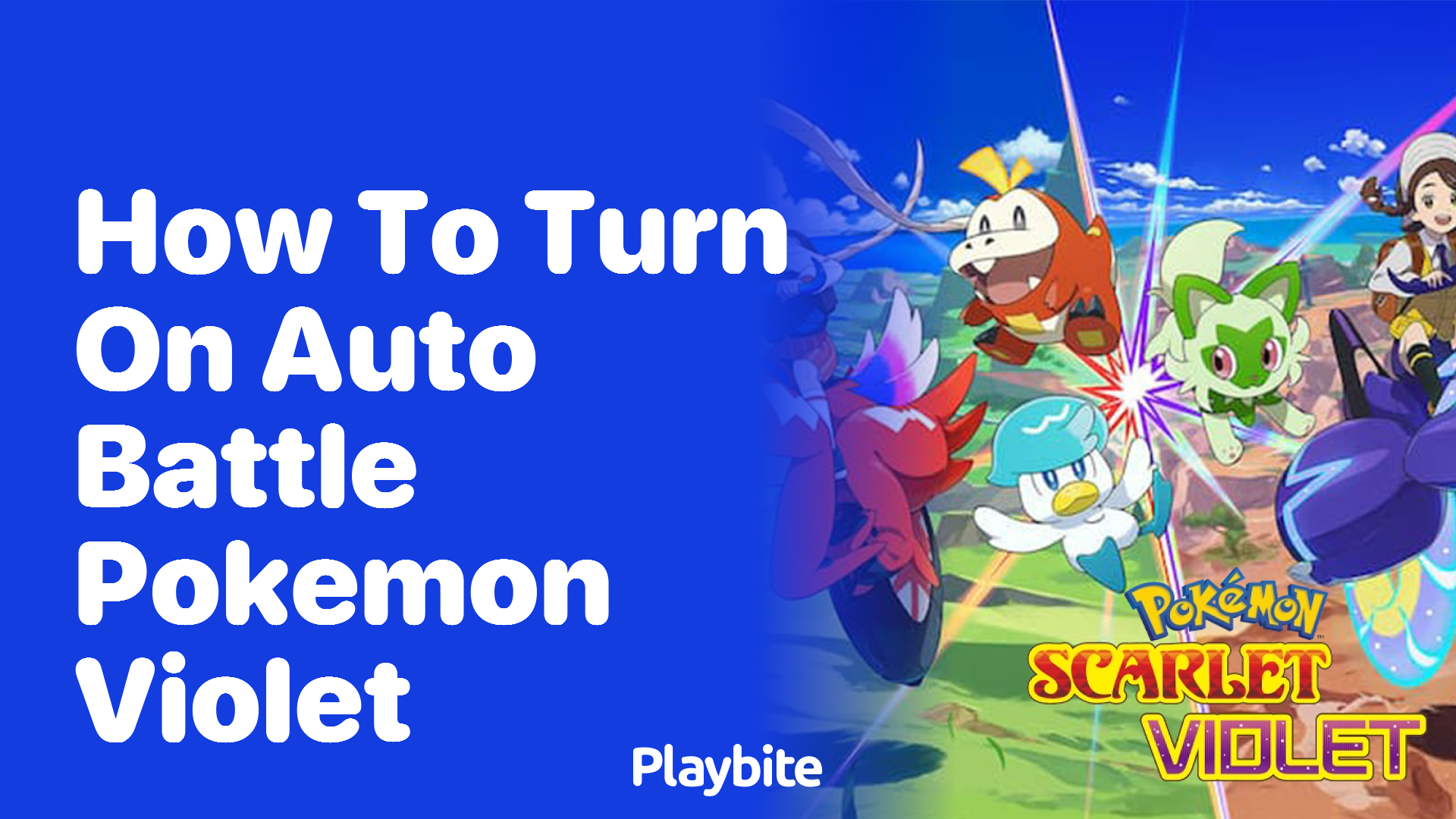 How to turn on auto battle in Pokemon Violet - Playbite