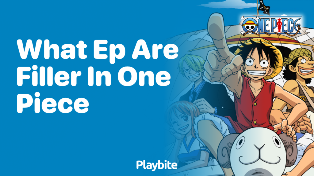 What Episodes are Filler in One Piece? - Playbite