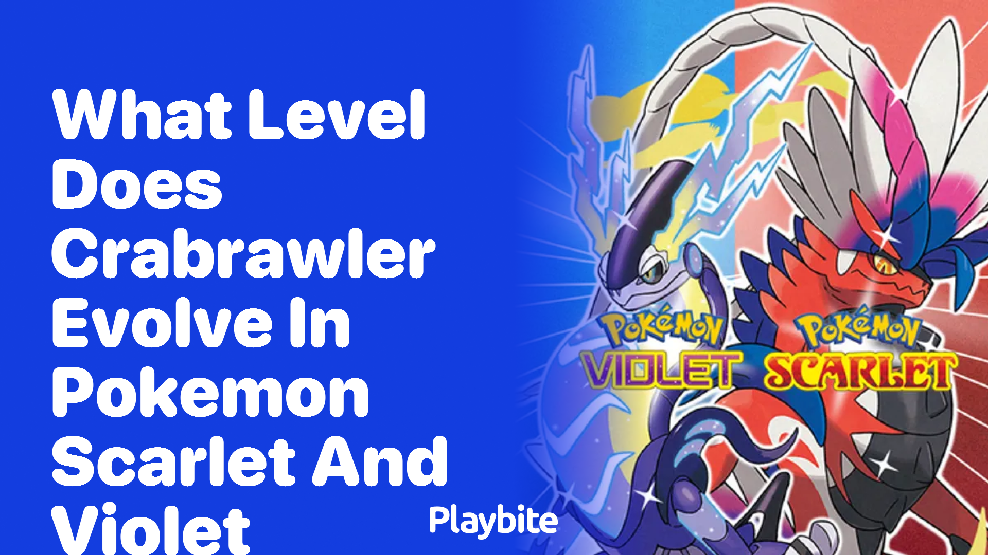 What Level does Crabrawler Evolve in Pokemon Scarlet and Violet? - Playbite