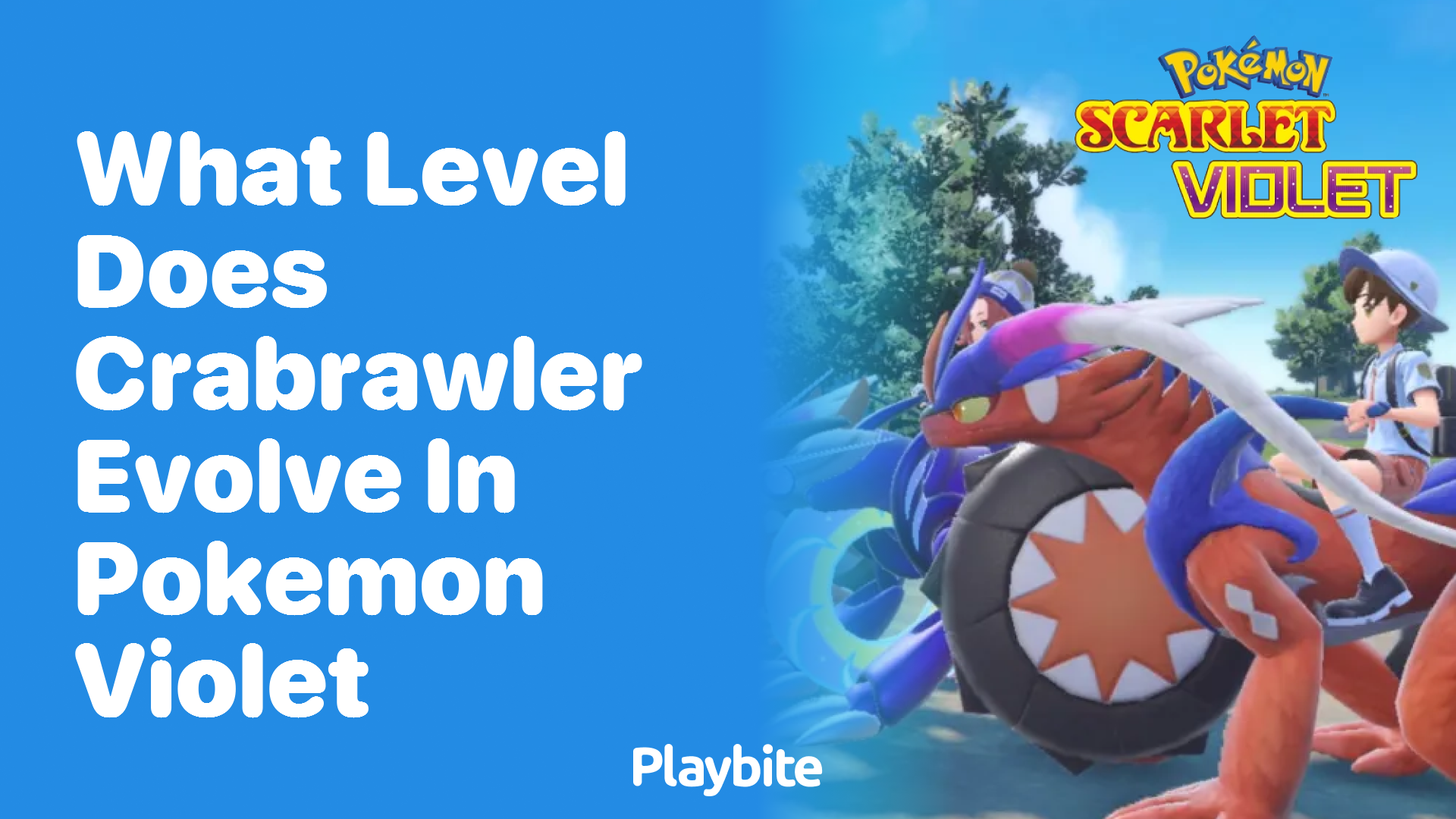 What level does Crabrawler evolve in Pokemon Violet? - Playbite