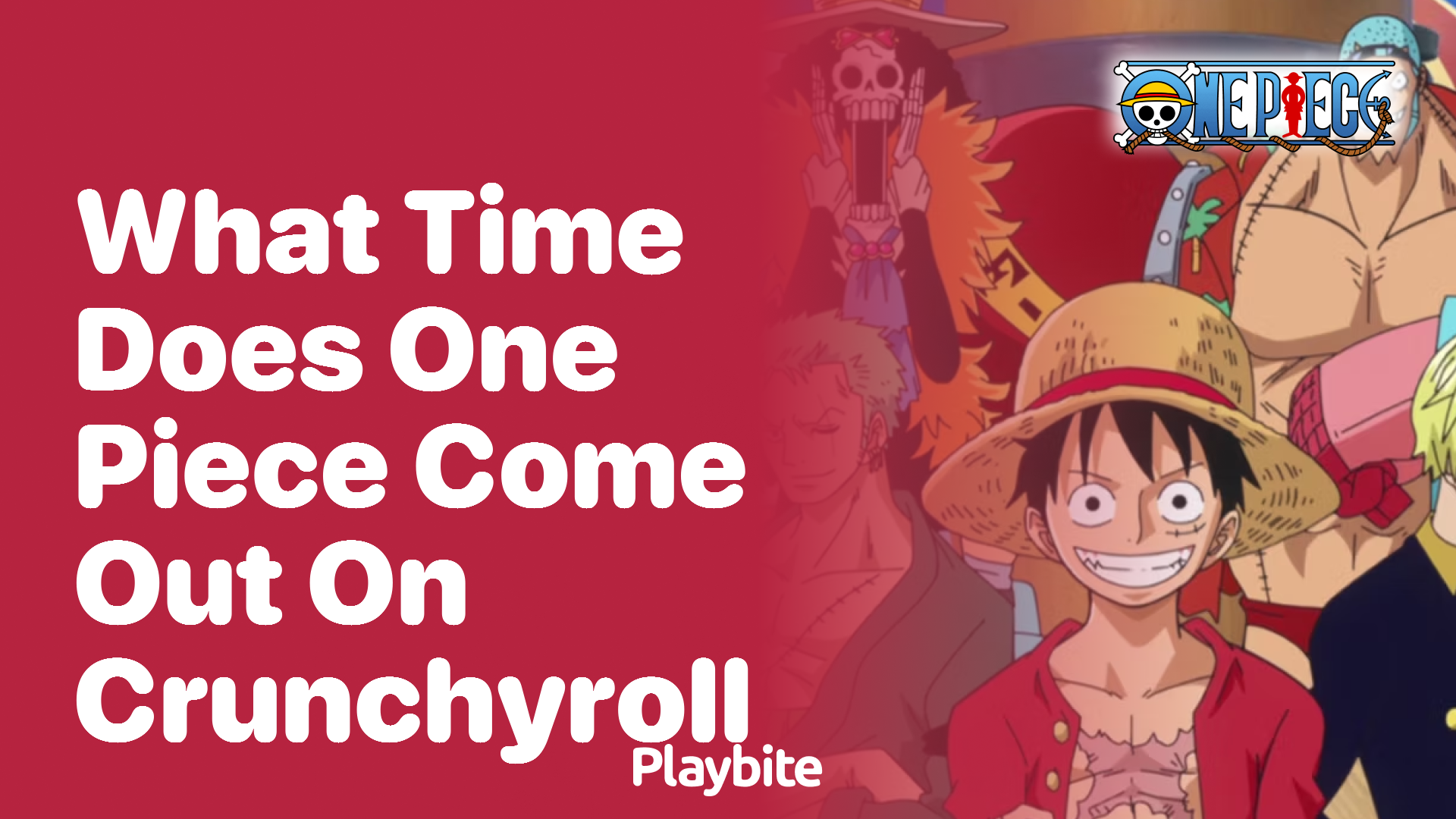 What Time Does One Piece Come Out on Crunchyroll? - Playbite