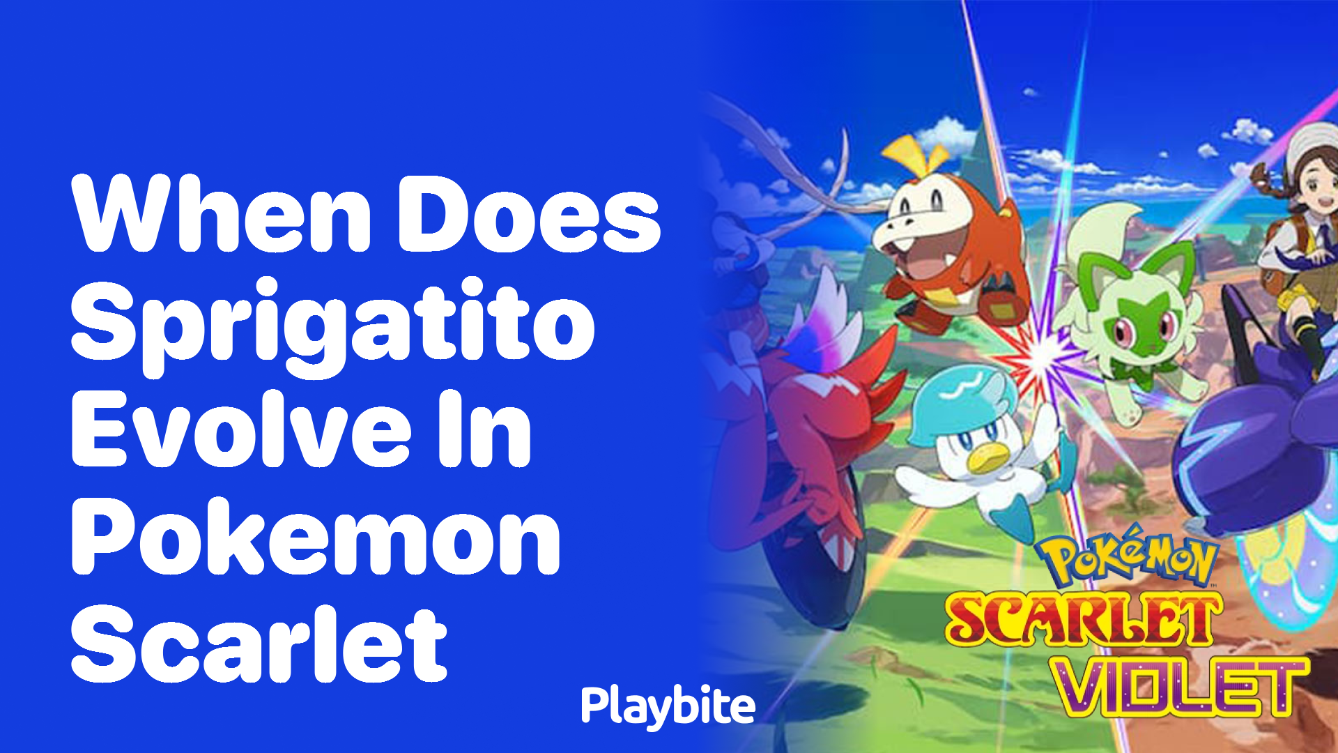 When does Sprigatito evolve in Pokemon Scarlet? - Playbite