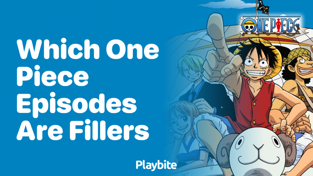 Which One Piece Episodes Are Fillers? A Quick Guide - Playbite