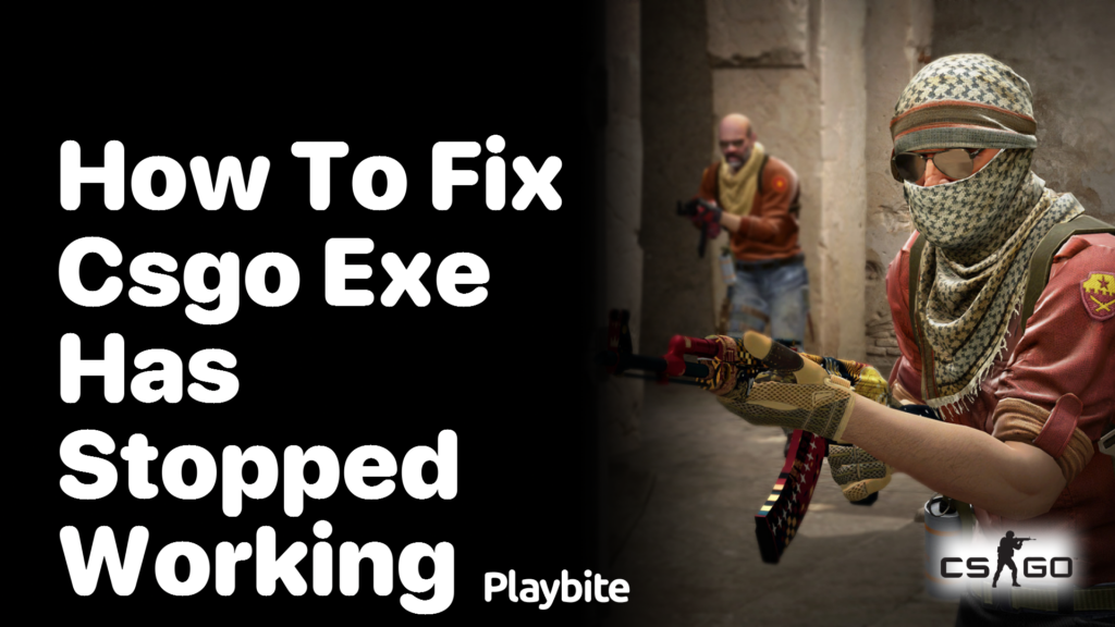 How to fix CS:GO exe has stopped working - Playbite