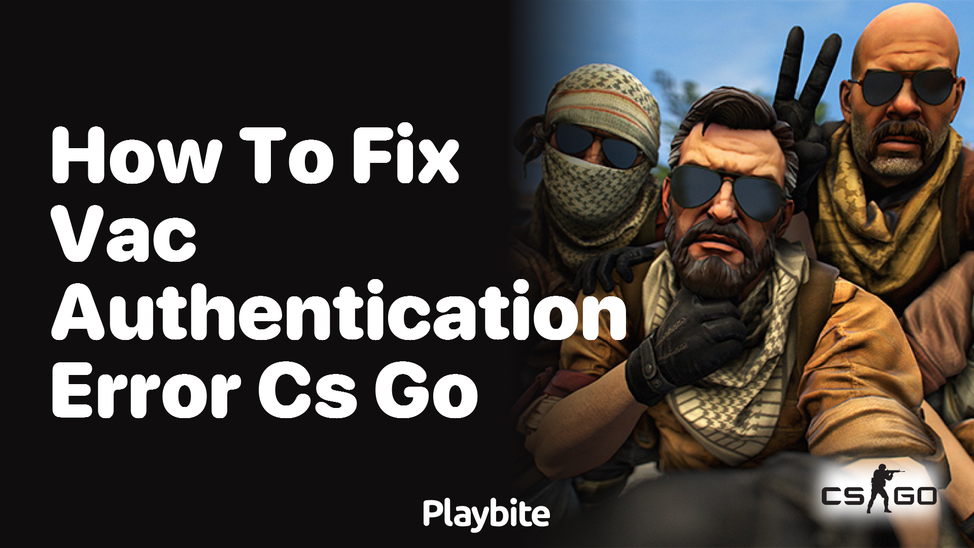 How to Fix VAC Authentication Error in CS:GO - Playbite