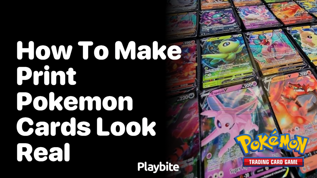 How to Make Print Pokémon Cards Look Real - Playbite