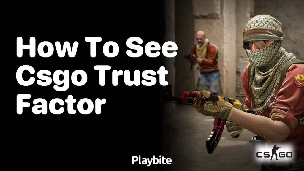 How to See CS:GO Trust Factor - Playbite