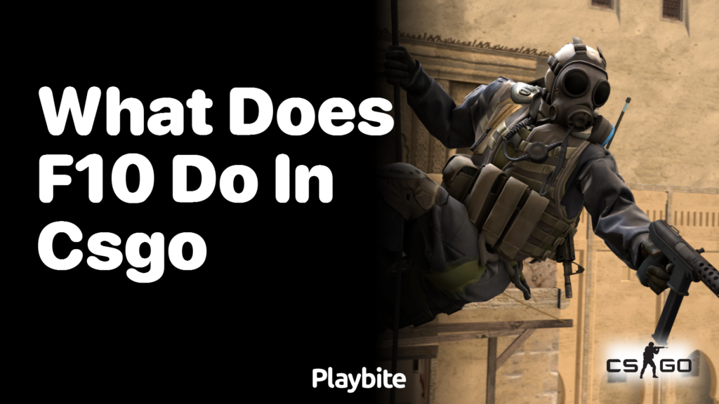 What does F10 do in CS:GO? - Playbite