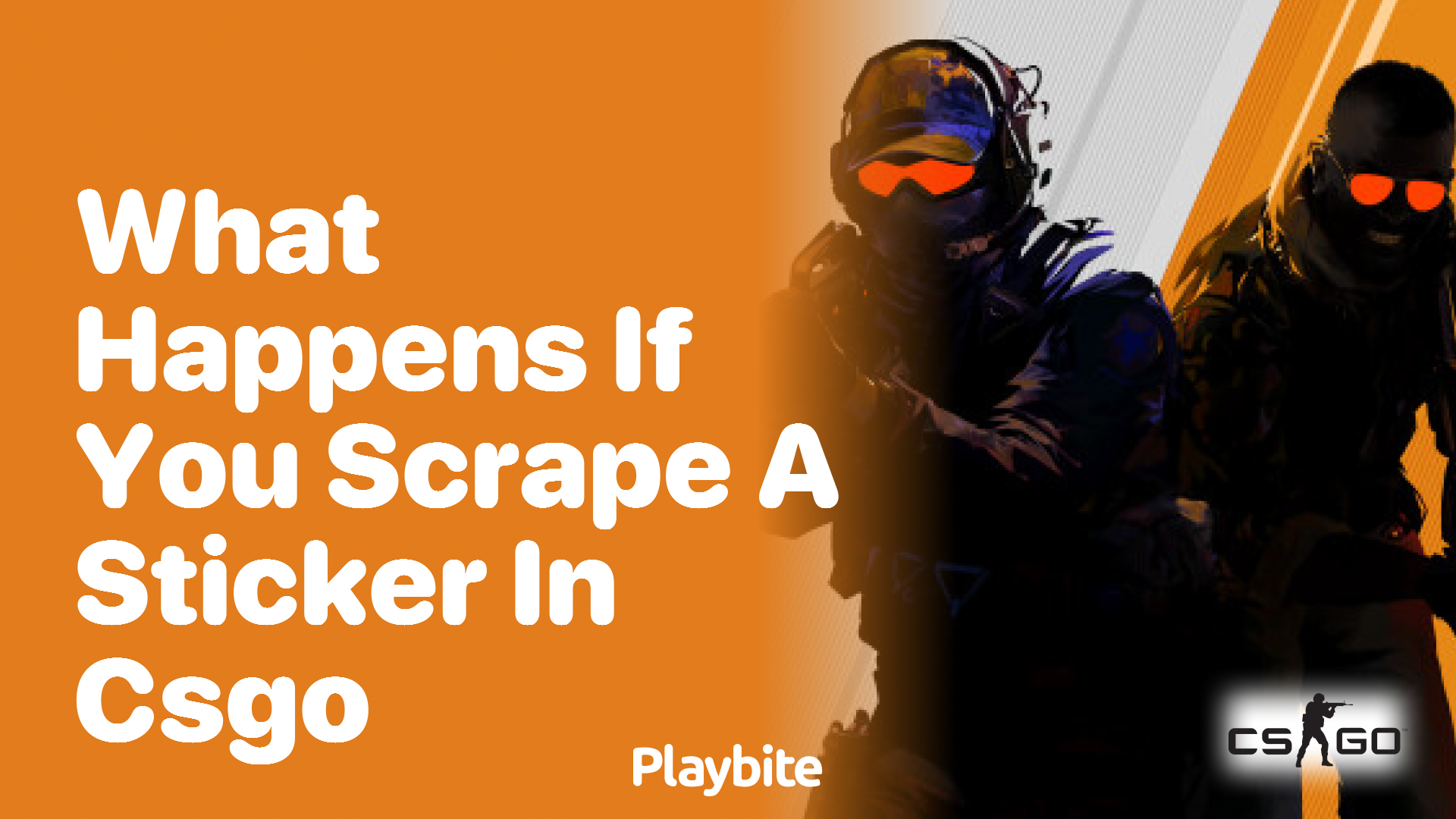 What happens if you scrape a sticker in CS:GO? - Playbite